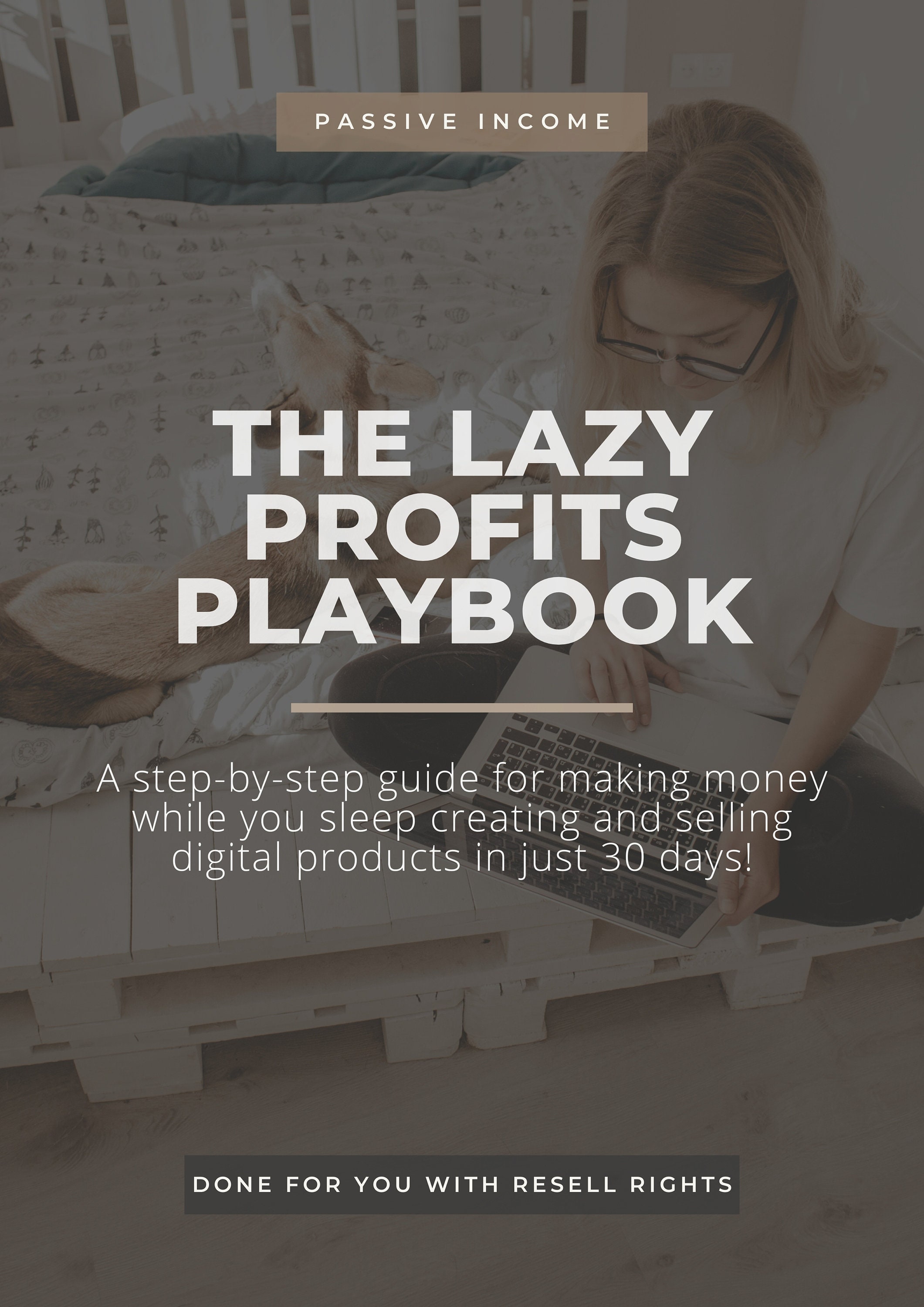 Done for You Lazy Profits Playbook Beginner Passive Income Master Resell Rights MRR PLR Canva ...