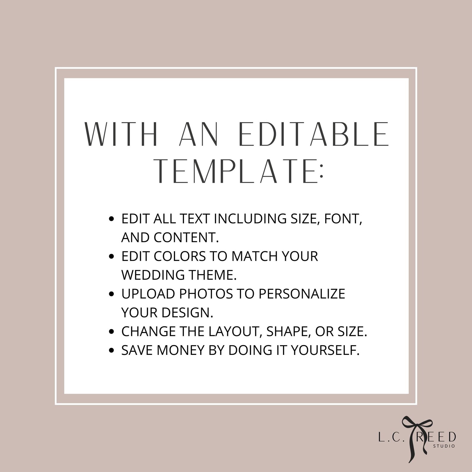 Modern Wedding Invitation Template - Editable Wedding Invitation Canva ...