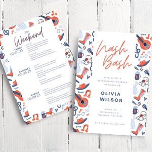 Nash Bash Bachelorette Party Invitation - Nashville Bachelorette ...