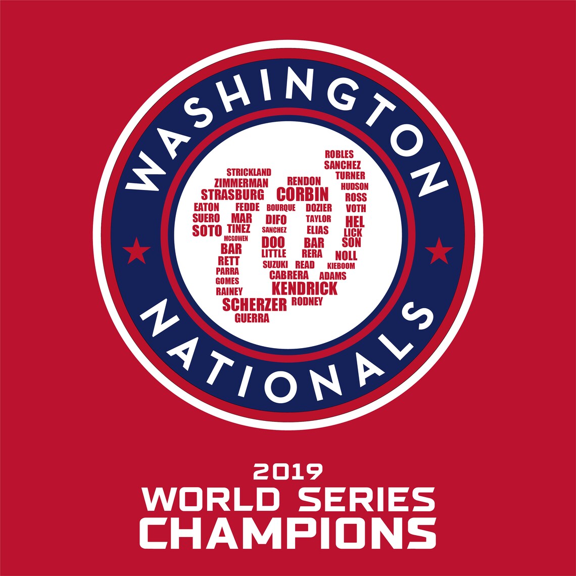 2019 World Series Champions Washington Nationals Digital | Etsy