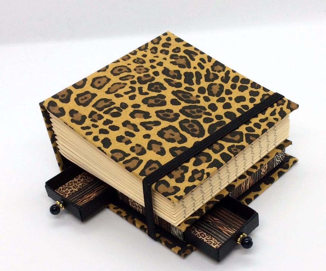 Matchbox Book Cheetah Fabric Print Altered Matchbox Journal - Etsy ...