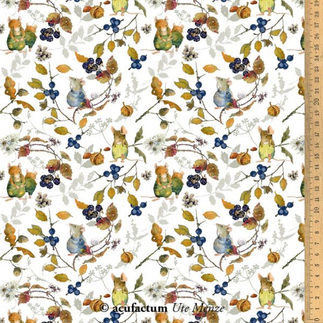Acufactum - Hedge Mice - Fat Quarter (approx) 18" X 30" - Etsy