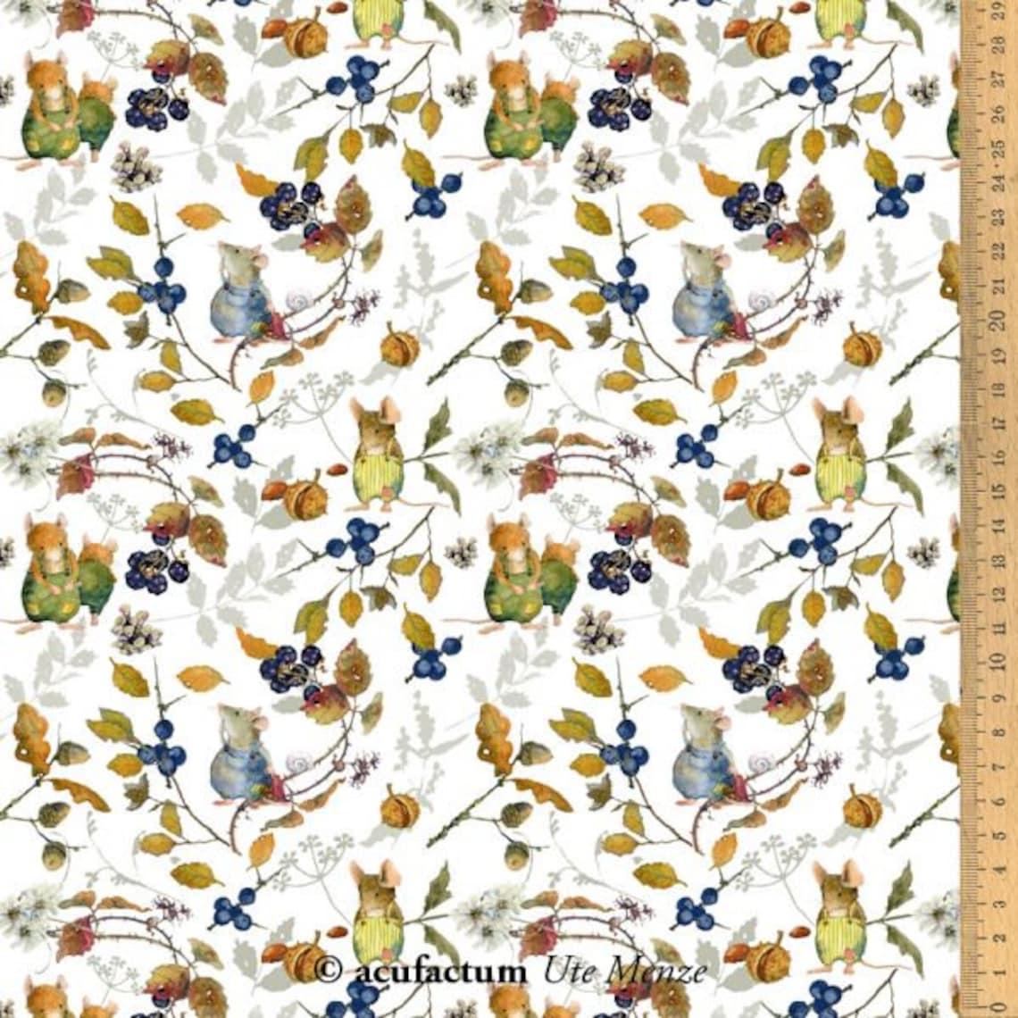 Acufactum Hedge Mice Fat Quarter approx 18 X - Etsy