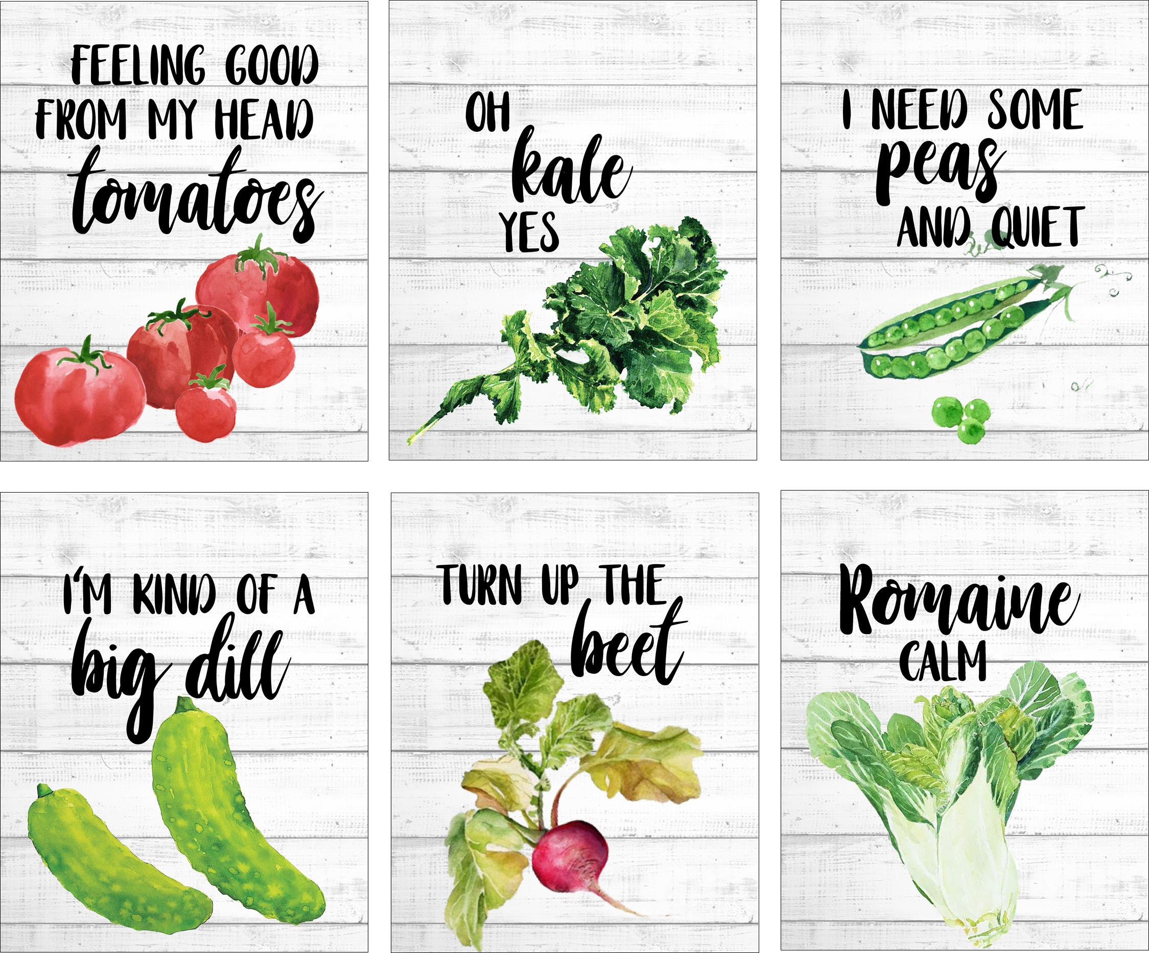 WALL ART PRINTS 8X10 Vegetable Pun Art Funny Food Art | Etsy