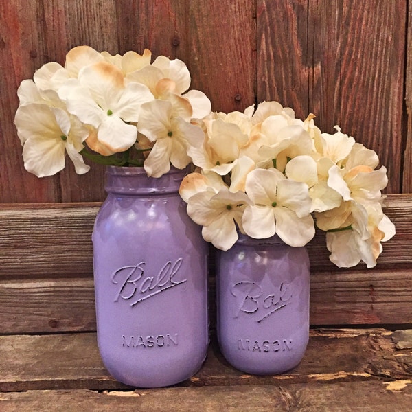 Purple Mason Jars - Etsy