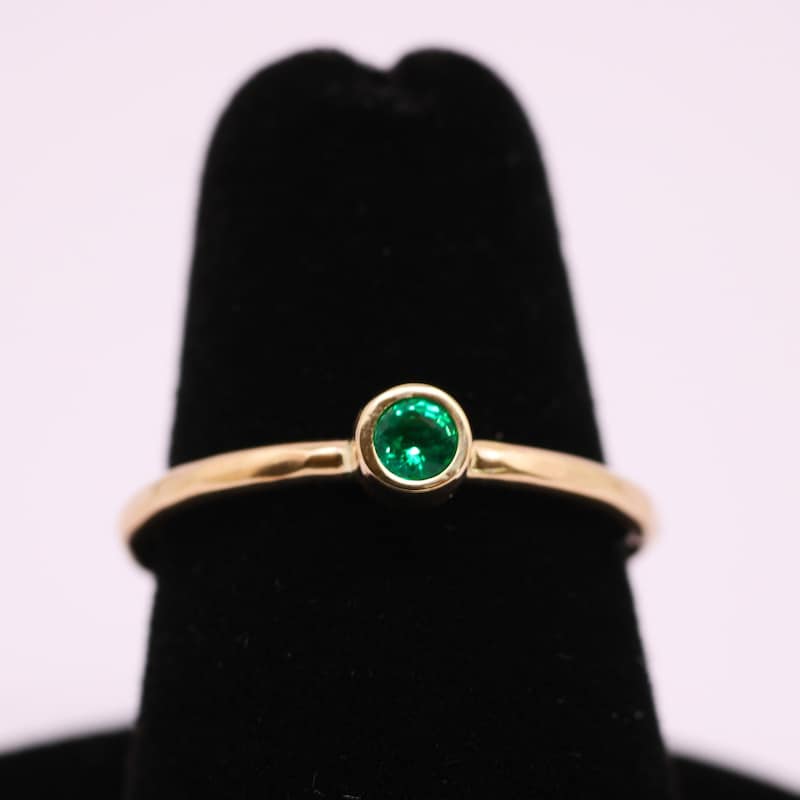 Emerald Stacking Ring - Etsy