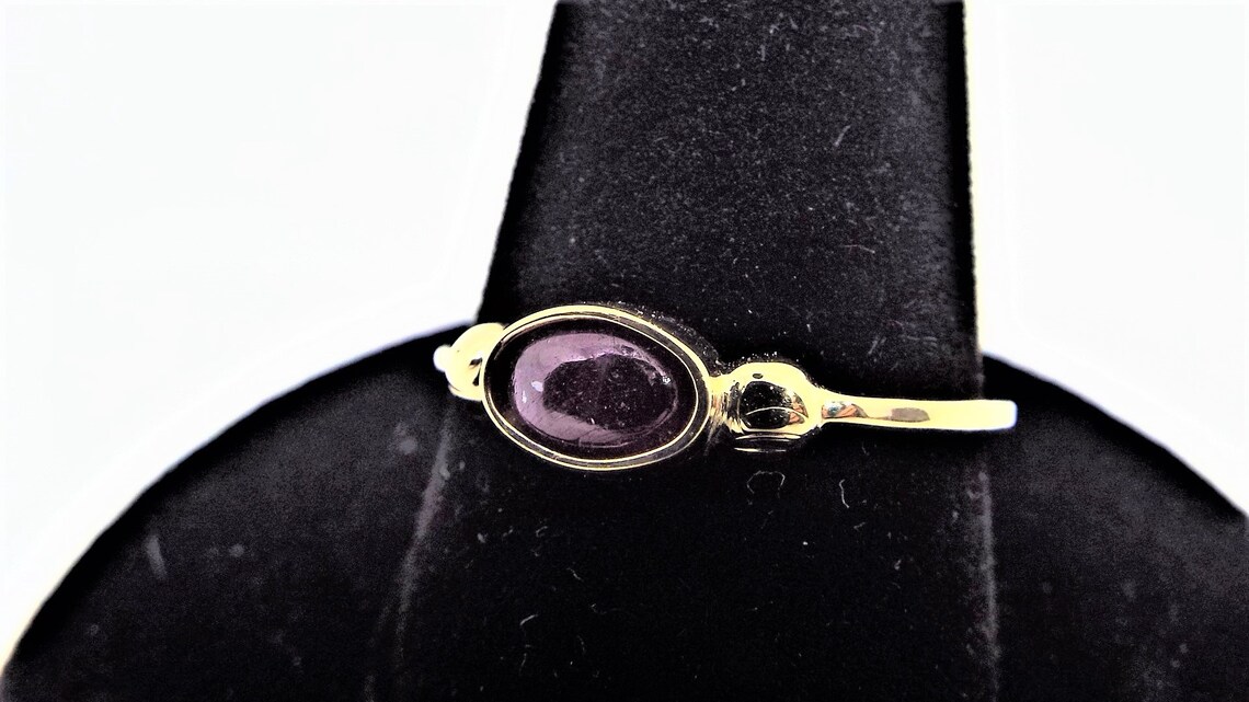 Solid 14k Gold Oval Ruby Ring 14k Gold Oval Ruby Cabochon Art | Etsy