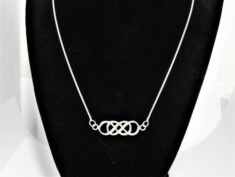 Silver Knot Necklace Sterling Silver Knot Necklace Sterling - Etsy