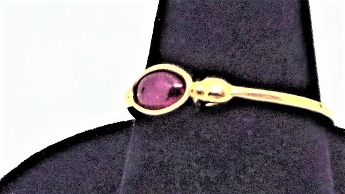 Solid 14k Gold Oval Ruby Ring 14k Gold Oval Ruby Cabochon Art | Etsy