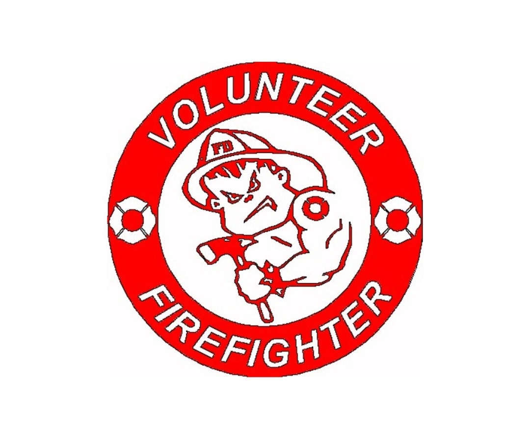 Volunteer Firefighter Decal Sticker - Etsy