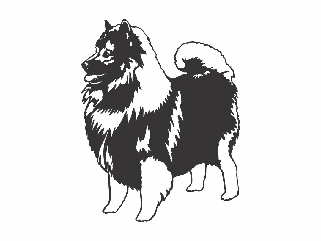 Keeshond Decal Sticker, Vinyl Decal Great for Car Windows, Outdoor ...