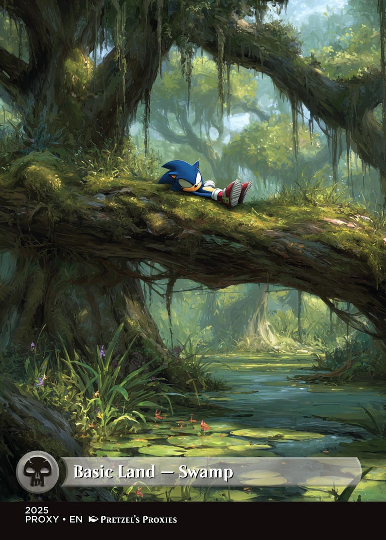 Sonic the Hedgehog Basic Lands | Swamp | MTG Proxy - Etsy