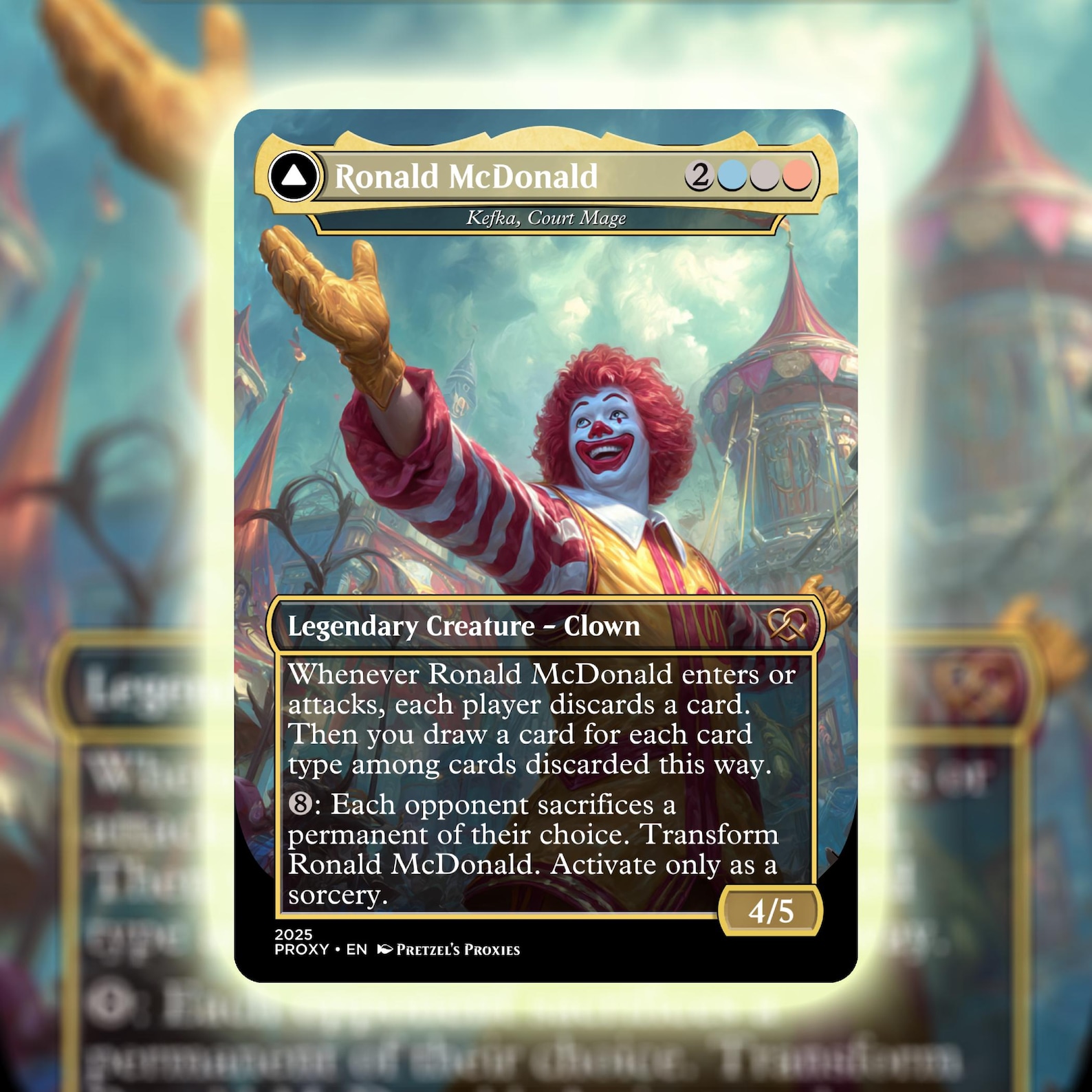 Ronald Mcdonald | Kefka | Custom Alt Art Card - Etsy
