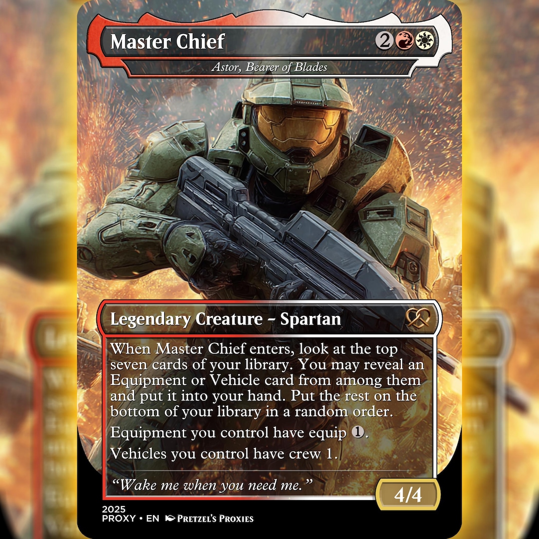 Master Chief | Astor, Bearer of Blades | Halo MTG Proxy | - Etsy UK