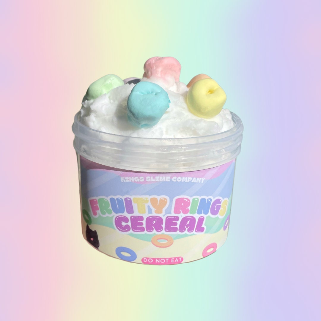 Fruity Rings Cereal Cloud Slime, Satisfying Cloud Slime, Slime Shop ...