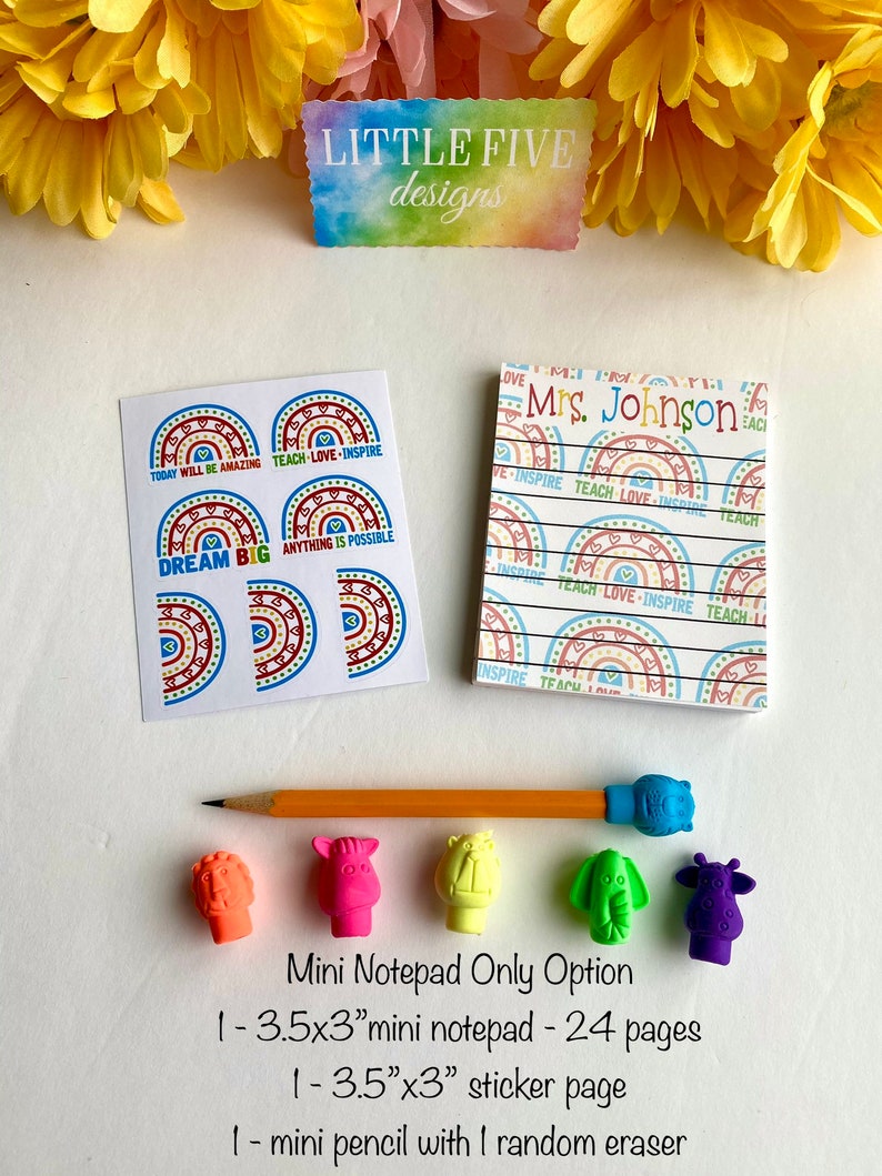 Weekly Tear Away Planner Personalized Mini Rainbow Notepad | Etsy