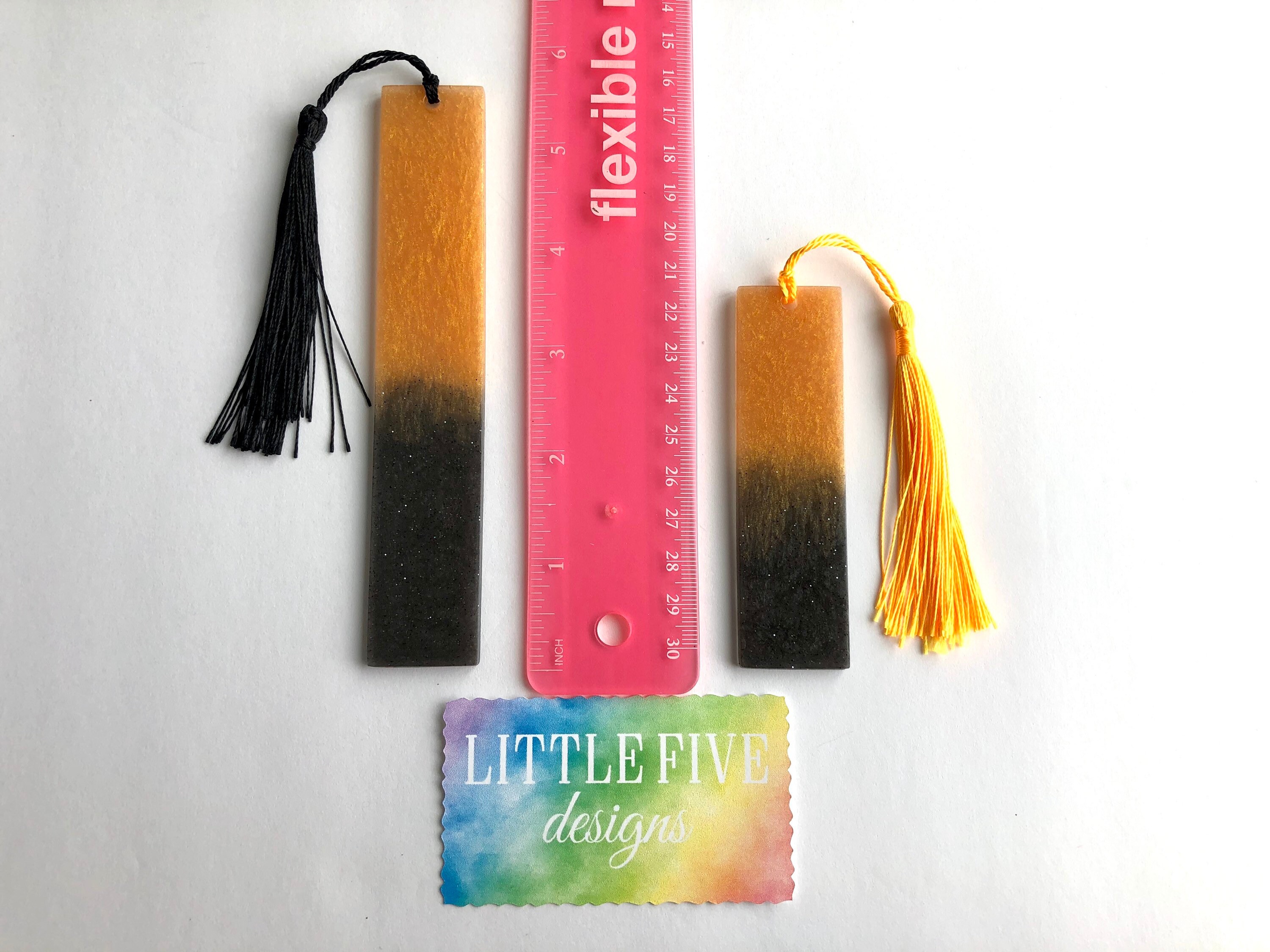 Personalized Bookmark Black and Gold Bookmark Bookmark With - Etsy UK