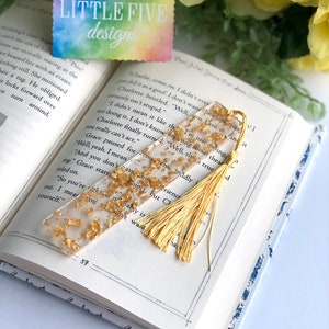Gold Foil Bookmark Personalized Bookmark Gold Leaf Bookmark - Etsy