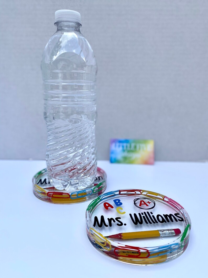 Teacher Appreciation Gift Custom Teacher Coaster Epoxy Resin - Etsy