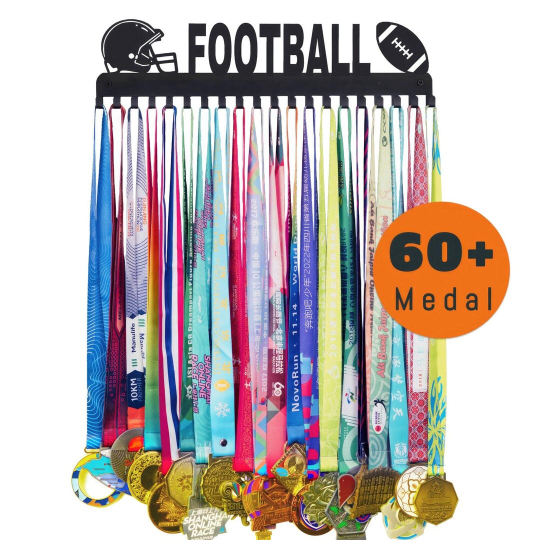 Personalized Medal Display Hanger Holds up 60 Medals Durable Metal ...