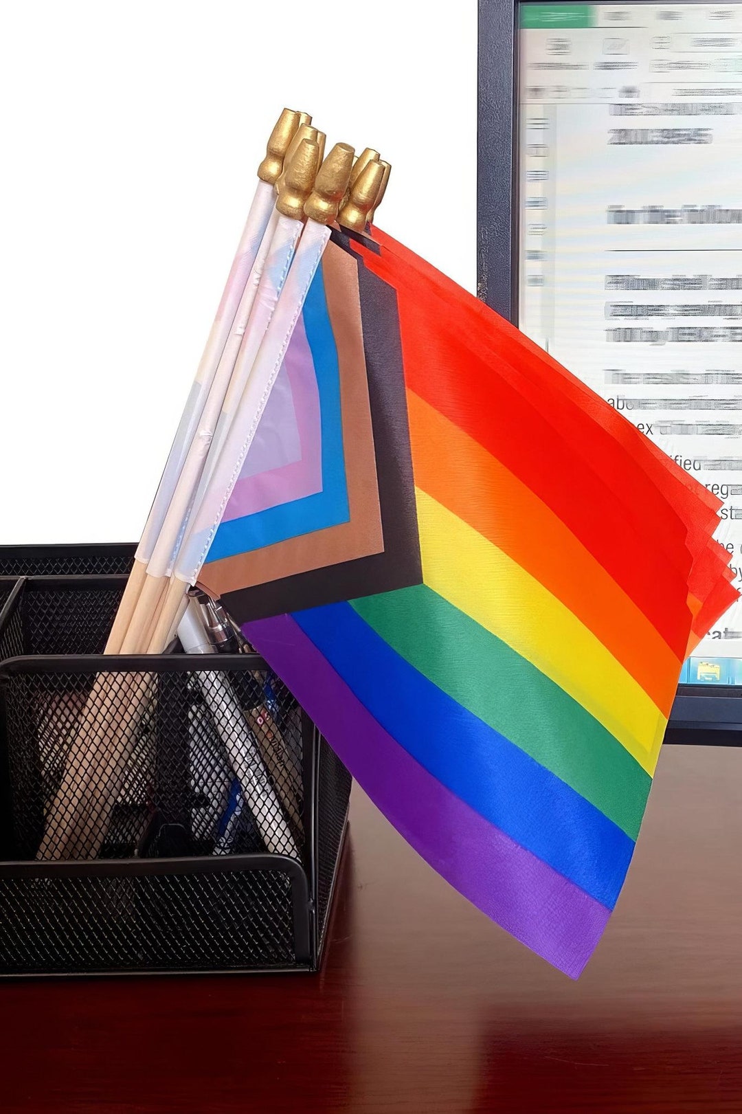 12 Pack Progress Pride Flags Mini Hand Held LGBT Flags for Parades ...