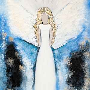 ABSTRACT ANGEL OIL Painting angel Canvas Art Abstract Art - Etsy