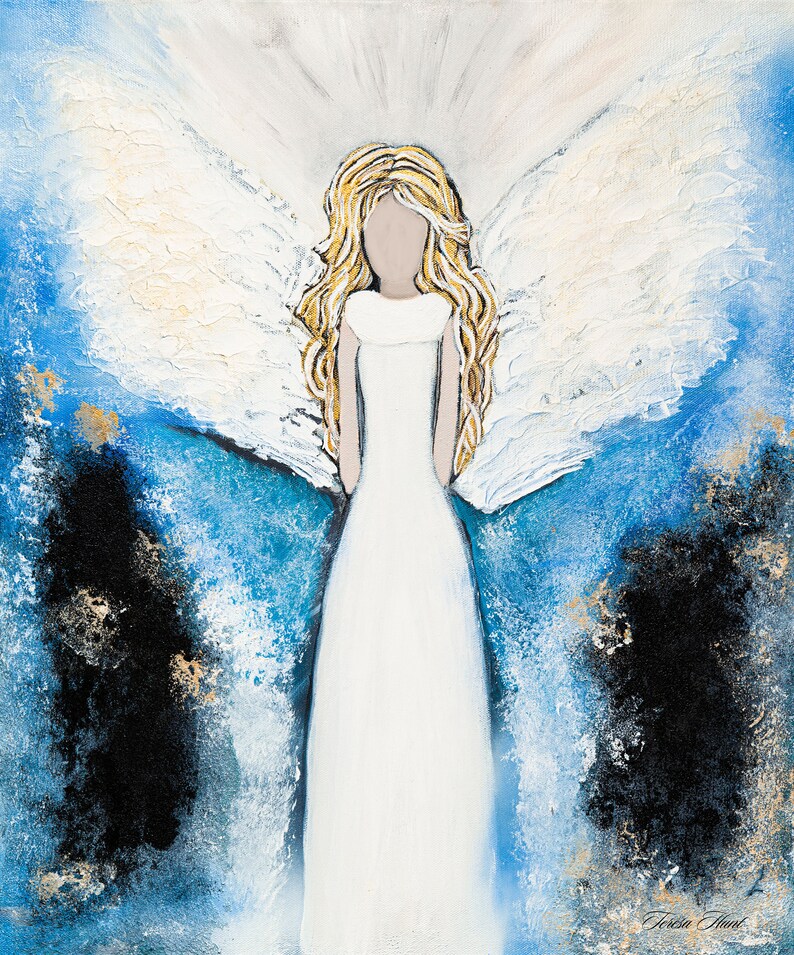 ABSTRACT ANGEL OIL Painting angel Canvas Art Abstract Art - Etsy