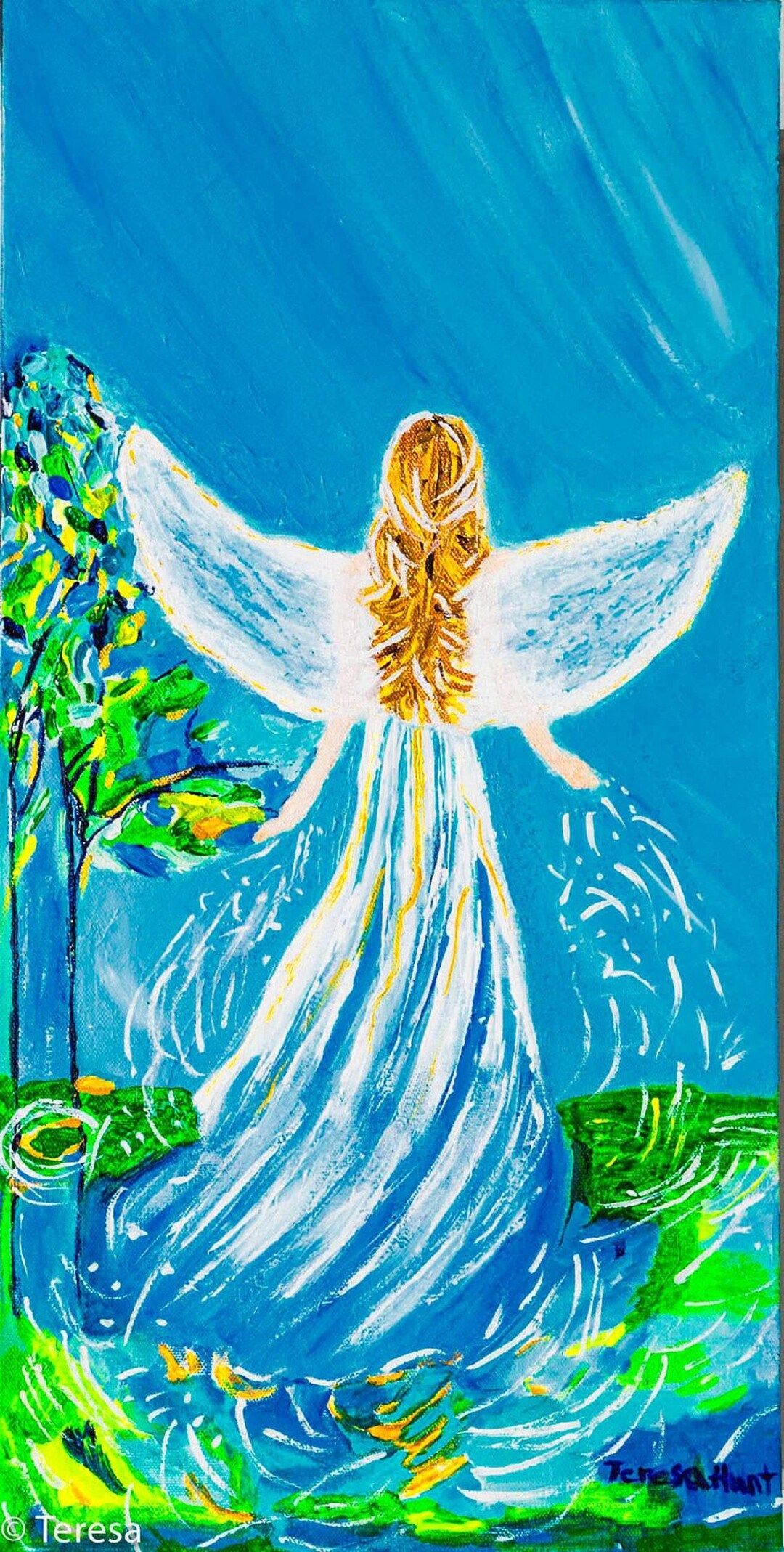 Mother Angel Giclee Print: Religious Spiritual Painting, Paradise Wall ...