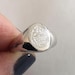 Engraved Family Crest Signet Ring, Sterling Silver 925, Personalized ...