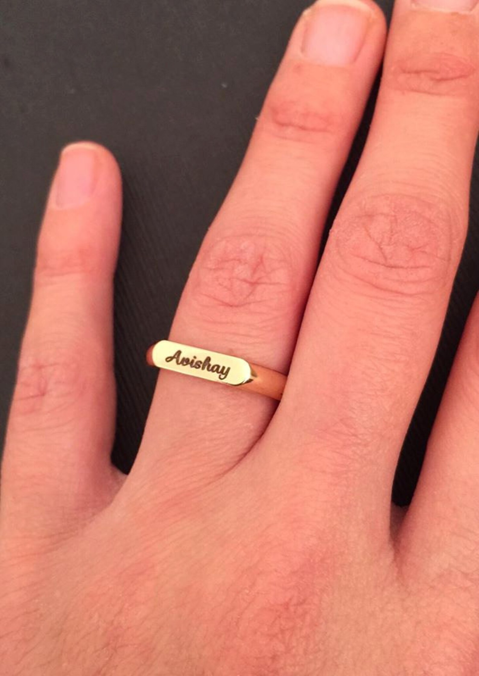 Engraved Ring, Personalized Ring, Men / Women Ring, Initial Ring, Gift ...