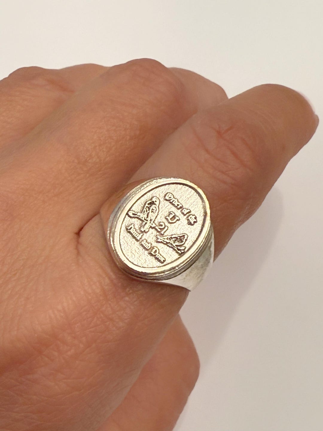 Custom Family Crest Ring – Heirloom Signet Ring – Raised Relief ...
