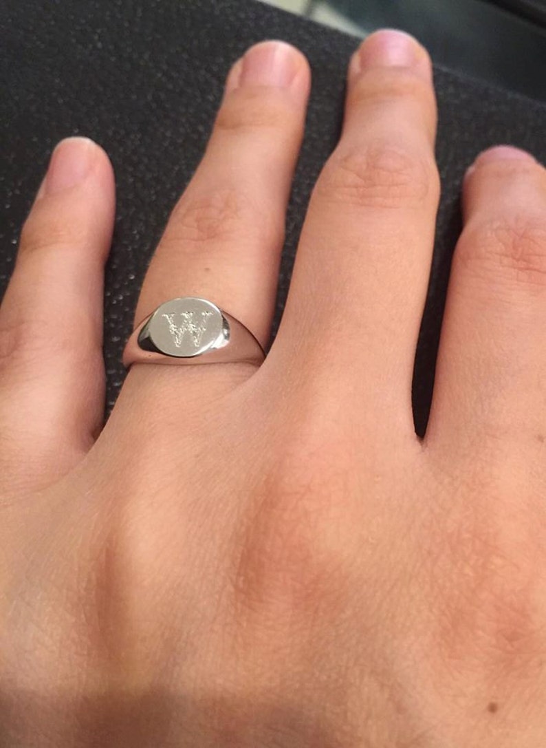 Pinky Ring Engraved Ring Personalized Ring Signet Ring - Etsy