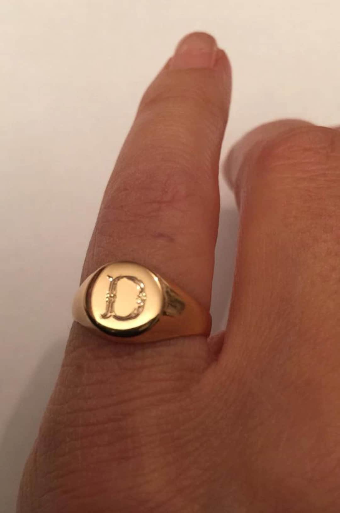 Engraved Ring, Personalized Ring, Signet Ring, Women Ring, Initial Ring ...
