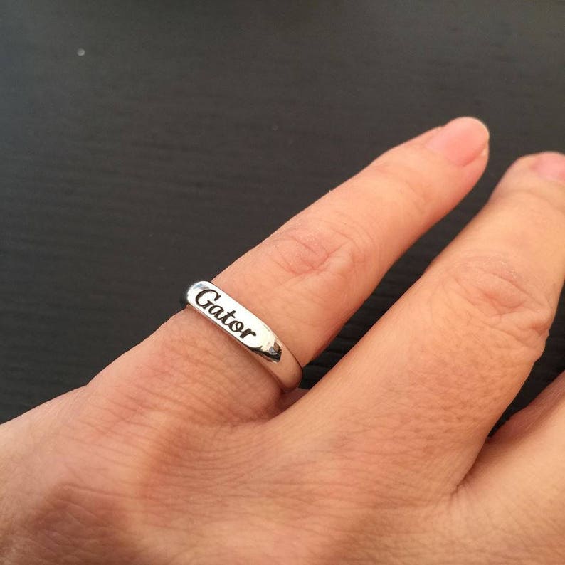 Engraved Ring Personalized Ring Men/women Ring Initial - Etsy