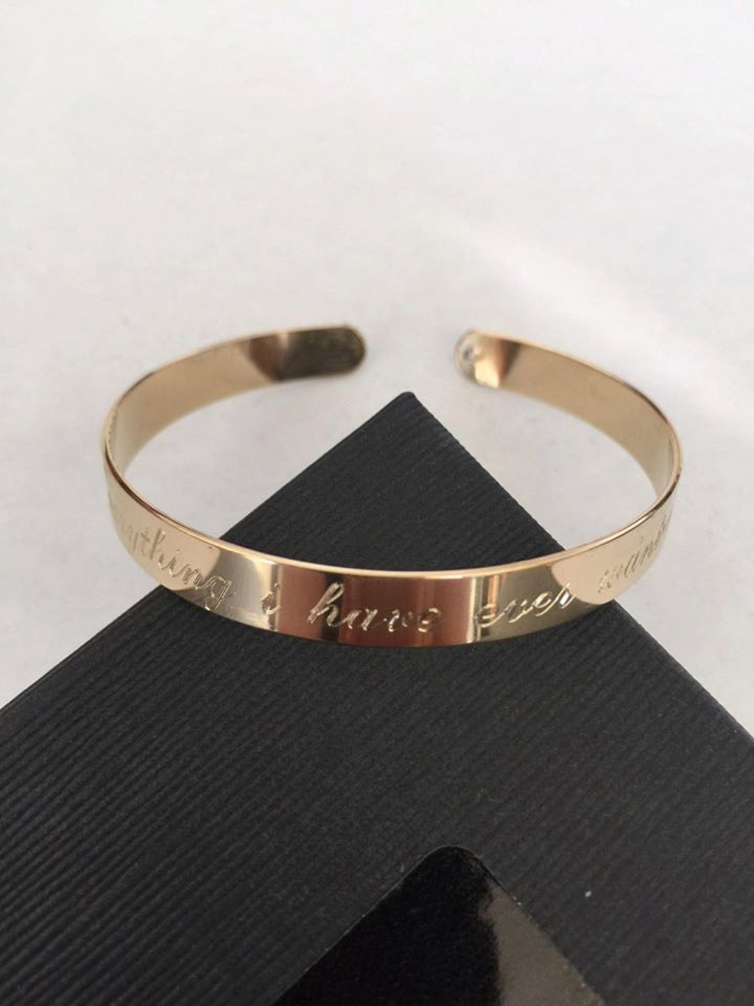 Engraved Gold Bracelet, Personalized Bracelet, Custom Engraved Bracelet ...
