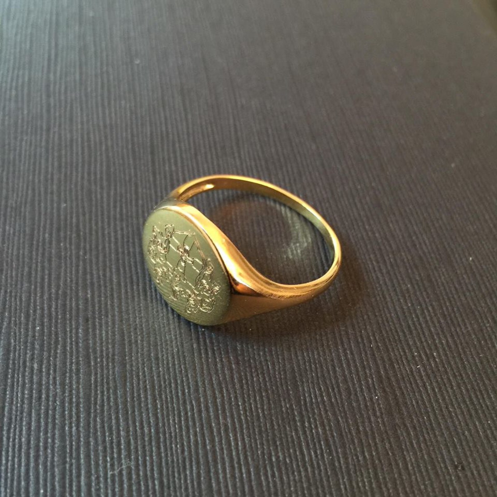 College Ring Engraved Ring Personalized Ring College Crest - Etsy