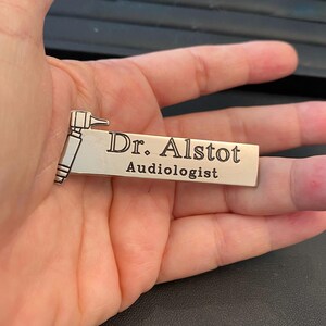 Name Tag Audiologist, Ear - Audiologist Badge Holder, Name Banner Pin ...