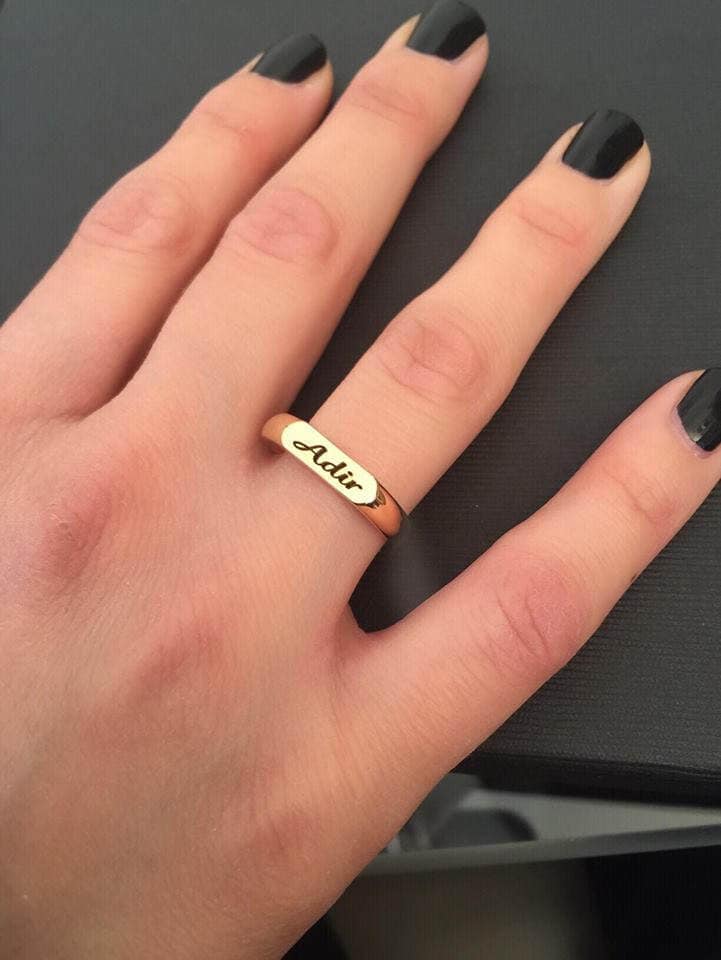 Stacking Name Ring Stackable Name Ring Gold Stacking Ring | Etsy