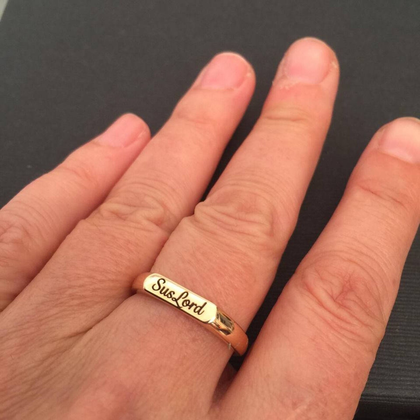 Engraved Ring Personalized Ring Men/women Ring Initial - Etsy