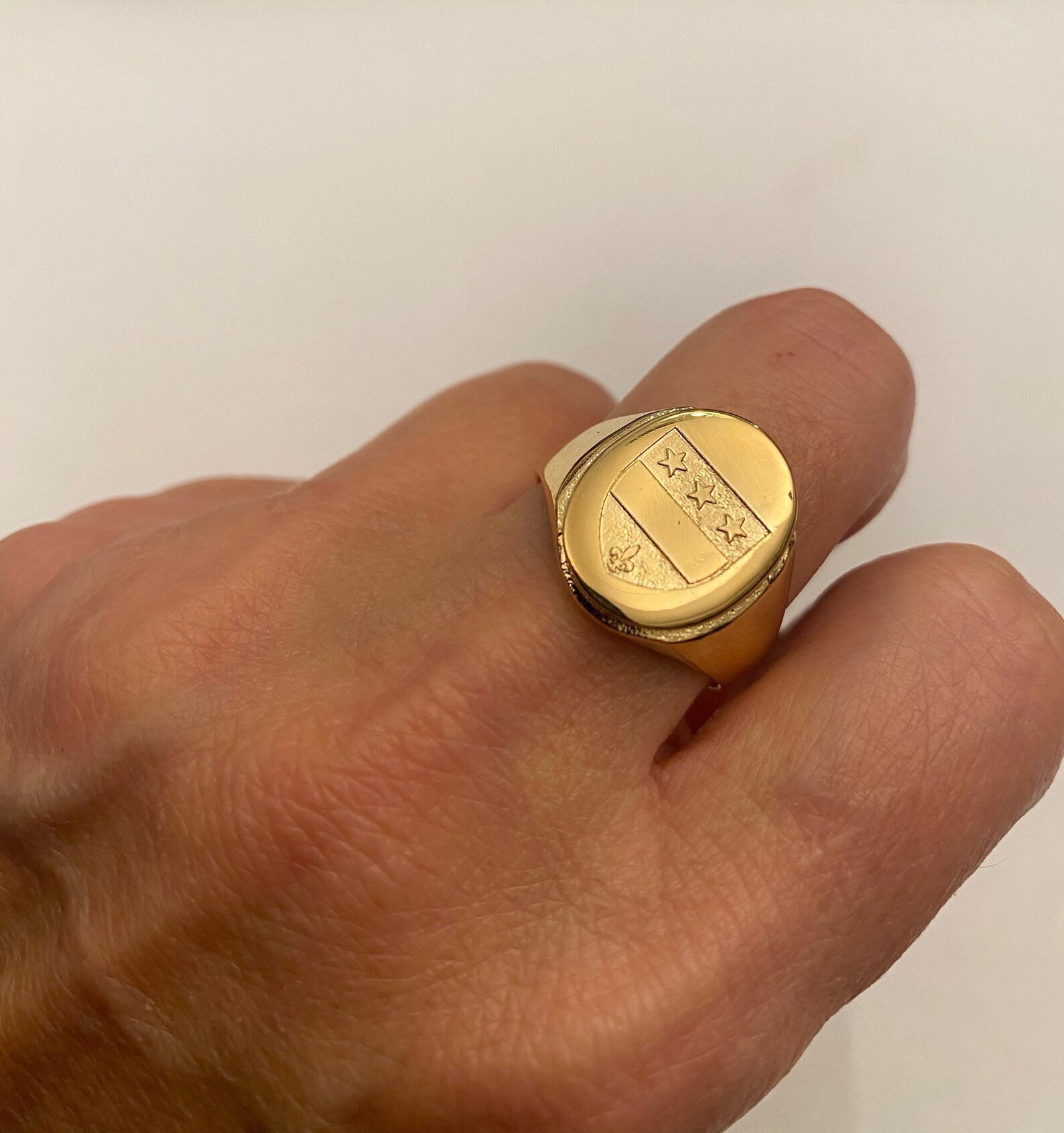 Family Crest Signet Ring Pinky Ring Image Engraved - Etsy