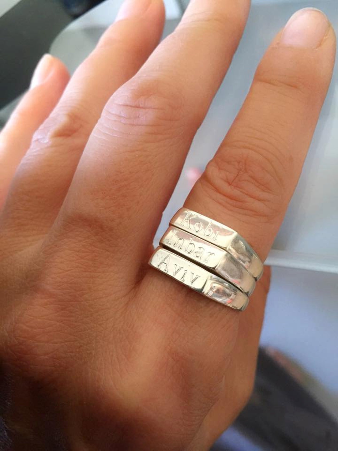 Engraved Ring, Personalized Ring, Women Ring, Initial Ring, Gift for ...