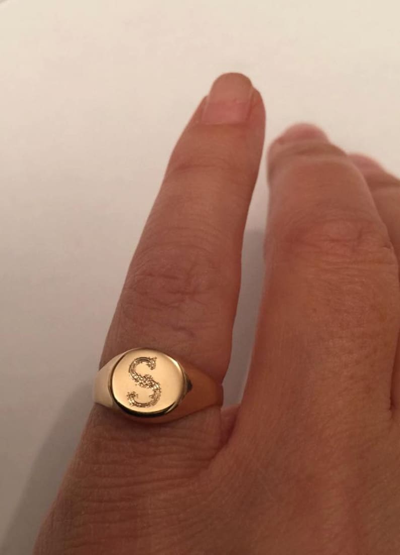 Engraved Ring Personalized Ring Signet Ring Women Ring - Etsy