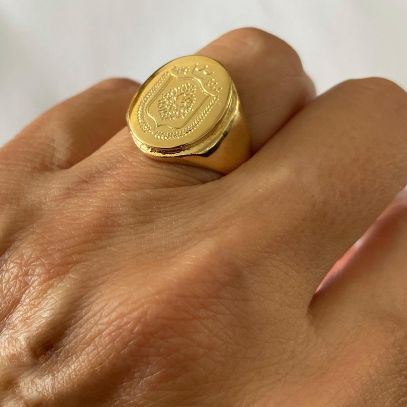 Family Crest Signet Ring Family Rings Sterling Silver Signet - Etsy