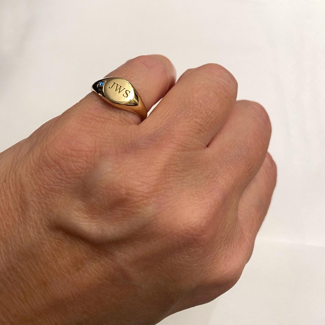 Engraved Ring, Personalized Ring, Signet Ring, Special Gift, Monogram ...