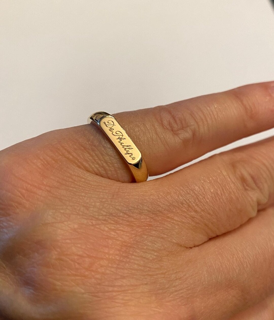 Engraved Ring, Personalized Ring, Men / Women Ring, Initial Ring, Gift ...