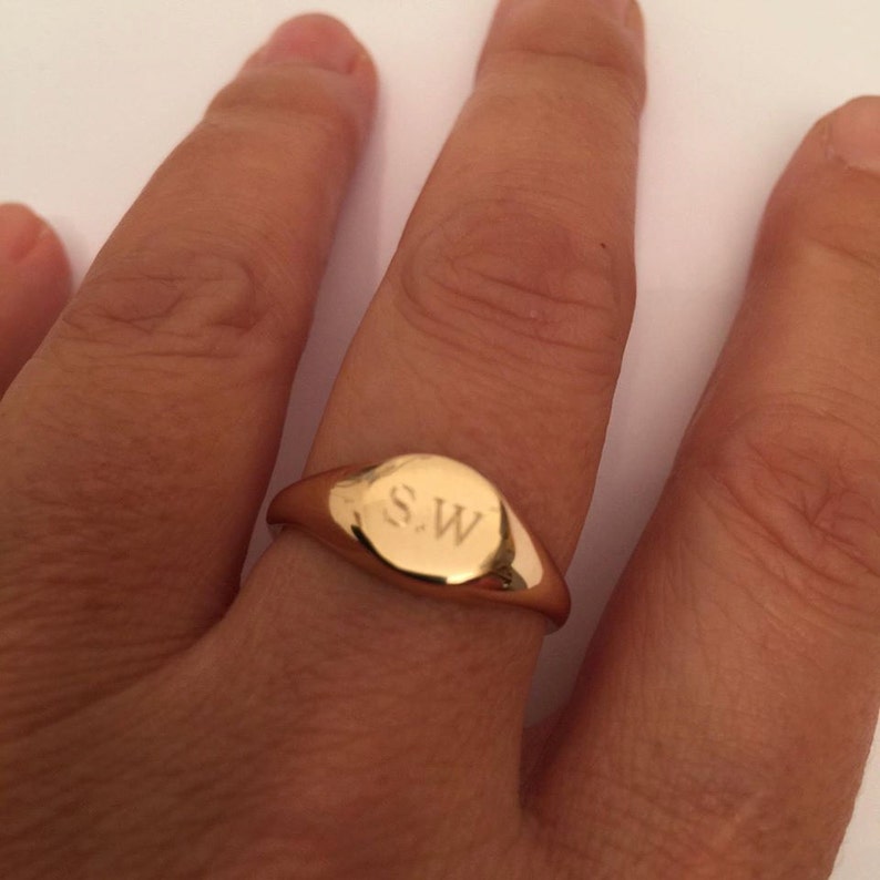 Engraved Ring Personalized Ring Signet Ring Women Ring - Etsy