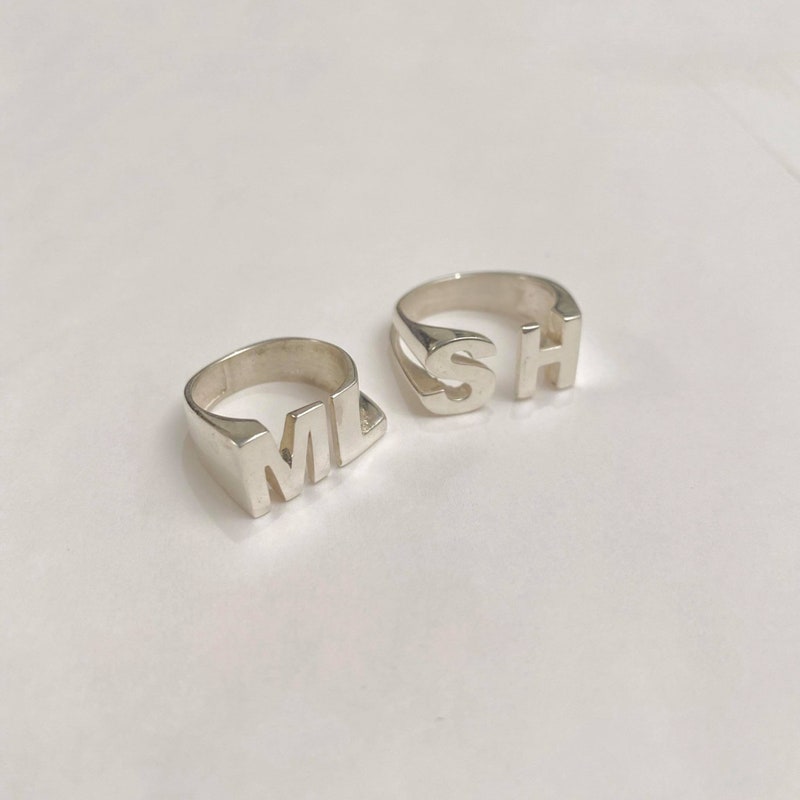 Custom Initial Ring - Etsy