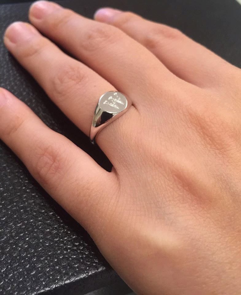 925 Sterling Silver Signet Ring Engraved Ring Personalized - Etsy Israel