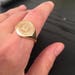 Family Crest Signet Ring, Pinky Ring, Image Engraved, Personalized Ring ...
