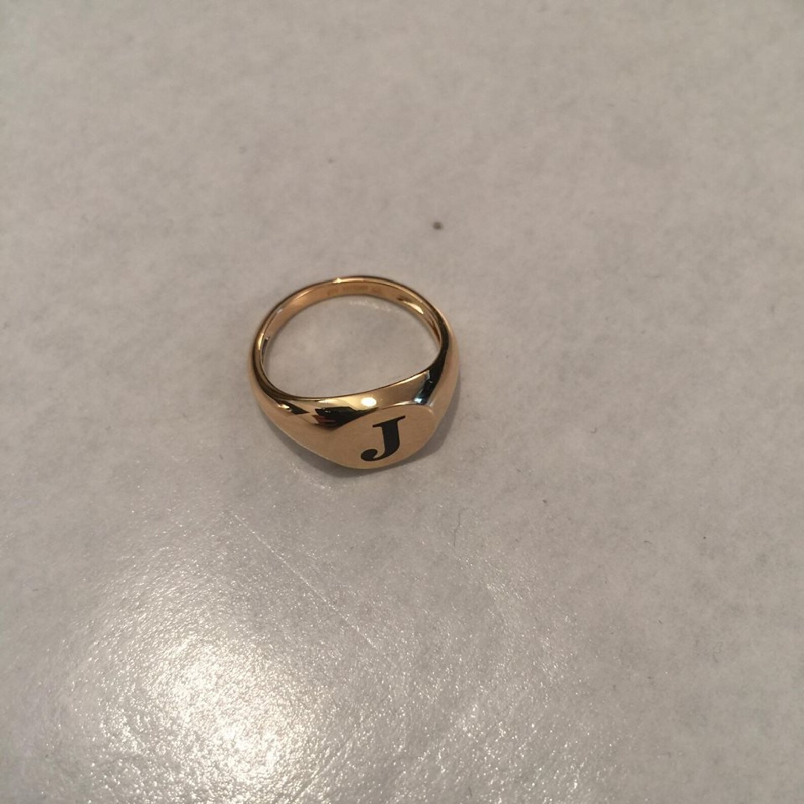 Pinky Ring, Personalized Ring, Gold Engraved Signet Ring, Initial Ring ...